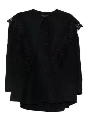 Simone Rocha Lace-trim Shirt - Black