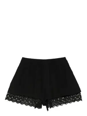 Simone Rocha Lace-trim Mini Shorts - Black
