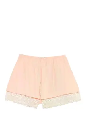 Simone Rocha Lace-trim Mini Shorts - Orange