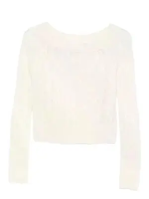 Ermanno Scervino Cable-knit Boat Neck Sweater - Neutrals