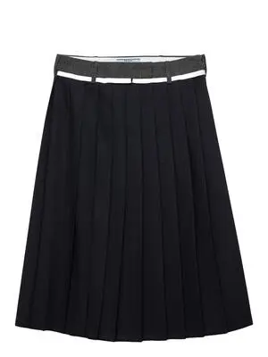 Prada Pleated Midi Skirt - Blue