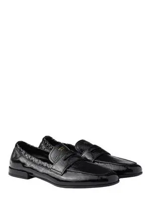Prada Shuffle Patent Leather Loafers - Black