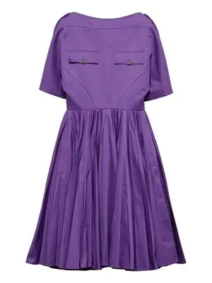 Prada Chino Fit And Flare Dress - Cyclamen