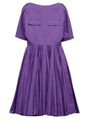 Prada Chino Fit And Flare Dress - Purple