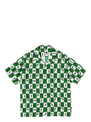 VOWELS Short Sleeve Elvis Shirt - Green