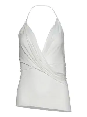 Rick Owens Draped Halterneck Top - White