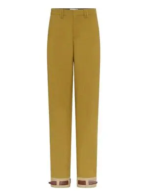 Jean Paul Gaultier Tailored Trousers With Belted Cuffs - Green