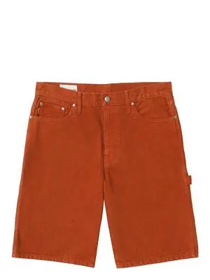 VOWELS Overdyed Painter Denim Shorts Red