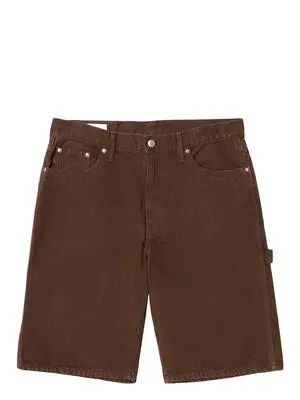 VOWELS Overdyed Painter Shorts - Brown