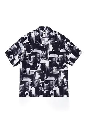 VOWELS Printed Still Shirt - Black
