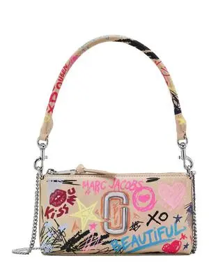 Marc Jacobs The Snapshot Scribble-design Shoulder Bag - Neutrals