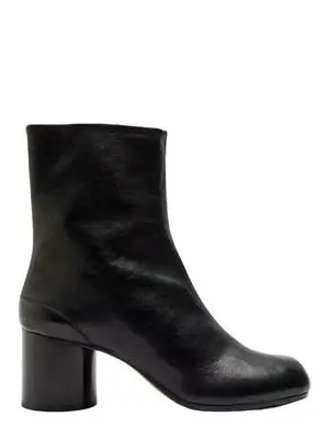 MAISON MARGIELA Tabi Leather Ankle Boots - Black
