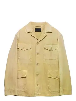 Prada Patch-pockets Button Jacket - Neutrals