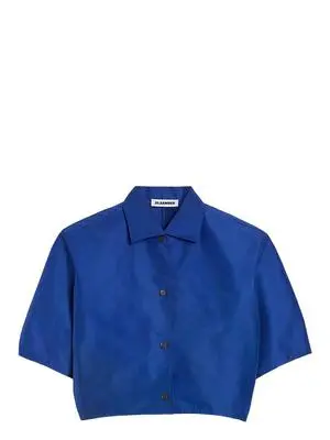 JIL SANDER Cropped Shirt - Blue
