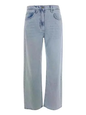 Patrizia Pepe Logo-embroidery Denim Jeans - Blue