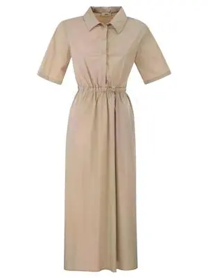Herno Dress With Drawstring Waist - Neutrals