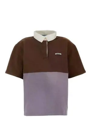 Prada Two-tone Cotton Polo Shirt - Brown