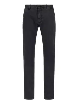 Incotex Slim-cut Chino Trousers Black