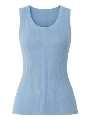Max Mara Ribbed Knit Tank Top - Blue