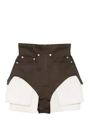 Rick Owens Cutoffs Pocket Shorts - Brown