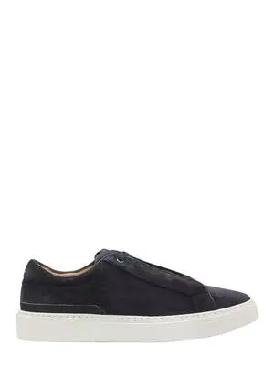BOSS Gary Suede Lace-up Trainers - Blue