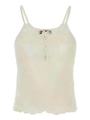TWINSET Crochet Lace Top - Neutrals