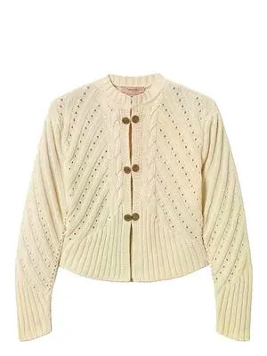 TWINSET Cable-knit Button-up Cardigan - Neutrals