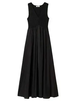 TWINSET Maxi V-neck Dress - Black