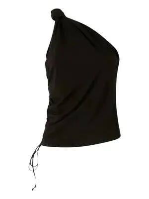 Pinko Knot One-shoulder Top - Brown