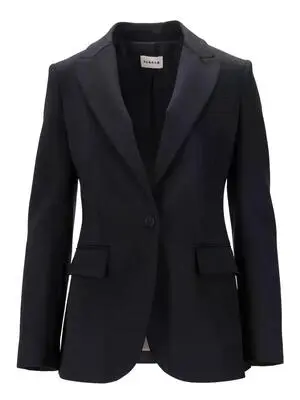 P.a.r.o.s.h Notched Lapel Single-breasted Jacket - Blue
