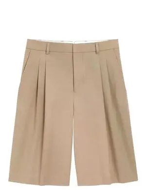AMI Paris Wide-leg Tailored Shorts - Neutrals