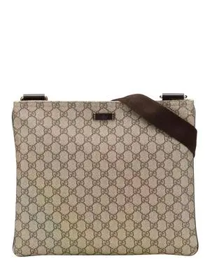 Gucci Gg Supreme Crossbody Bag - Brown