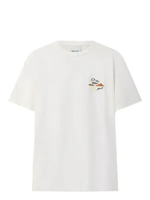 MARANT Honore Embroidery Round-neck T-shirt - Neutrals