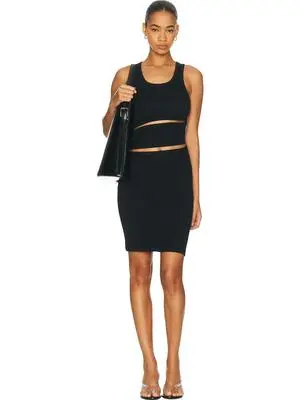 Coperni Spiral Tank Dress - Black
