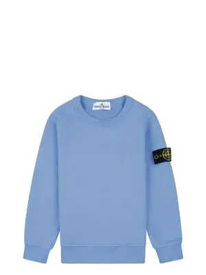 Stone Island Sweatshirt With Logo - Baby Blue