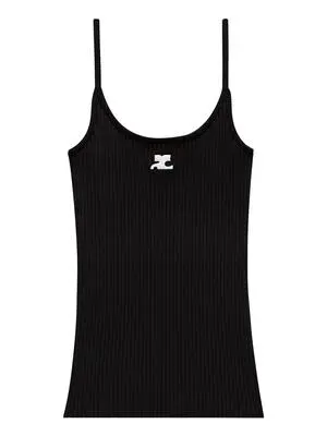COURREGES Reedition Knit Tank Top - Black