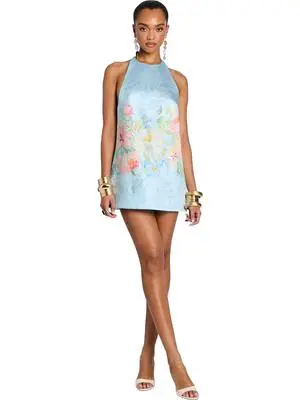 Retrofete Drexley Mini Dress - Bleu Fleur Tropicale