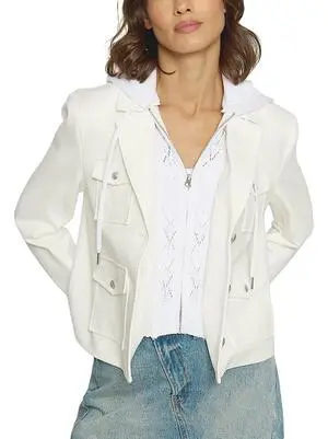 Central Park West Ponte Suiting Blazer - White