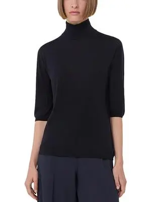 Max Mara Boa Wool Turtleneck Sweater - Ultramarine