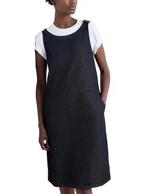 SEASALT CORNWALL Salt Weave Pinafore Dark Wash