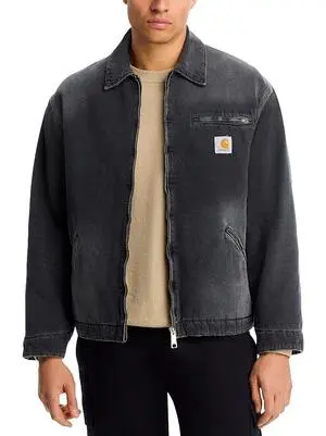 Carhartt Work In Progress Og Detroit Jacket - Black (grind Wash)