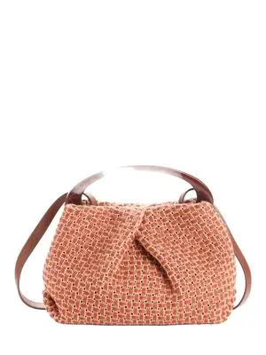 Dries Van Noten Pleated Woven Crossbody Bag - Wood 710