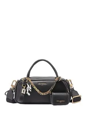 Karl Lagerfeld Paris Zaylia Mini Crossbody - Black/gold