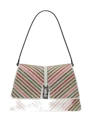 KARL LAGERFELD PARIS Mercerie Chevron Shoulder Bag