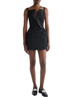 Givenchy Sleeveless Wool Tailoring Minidress - Black