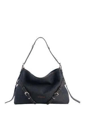 Givenchy Large Voyou Denim Shoulder Bag - 415-indigo Blue