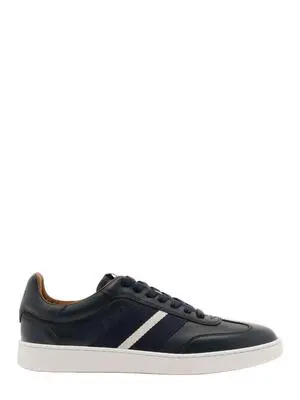 Bally Retro Crest Leather Sneakers - Blue