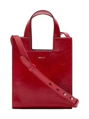 Bally Easy Small Leather Tote Bag - Red