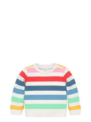 PRIMARY Baby Crewneck Sweatshirt - Ivory Candy Stripe