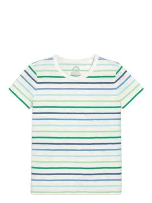 PRIMARY Adult Multi Stripe Classic Tee - Cool Mist Stripe